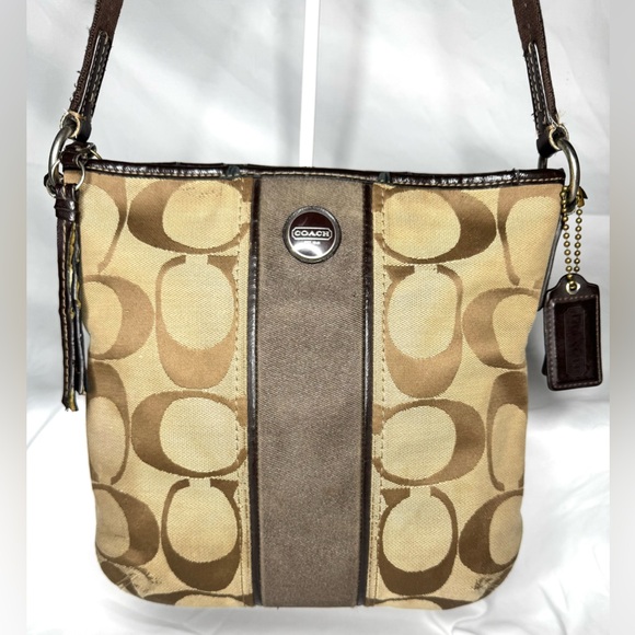 Coach | Bags | Coach F295 Signature Stripe Fabric | Poshmark